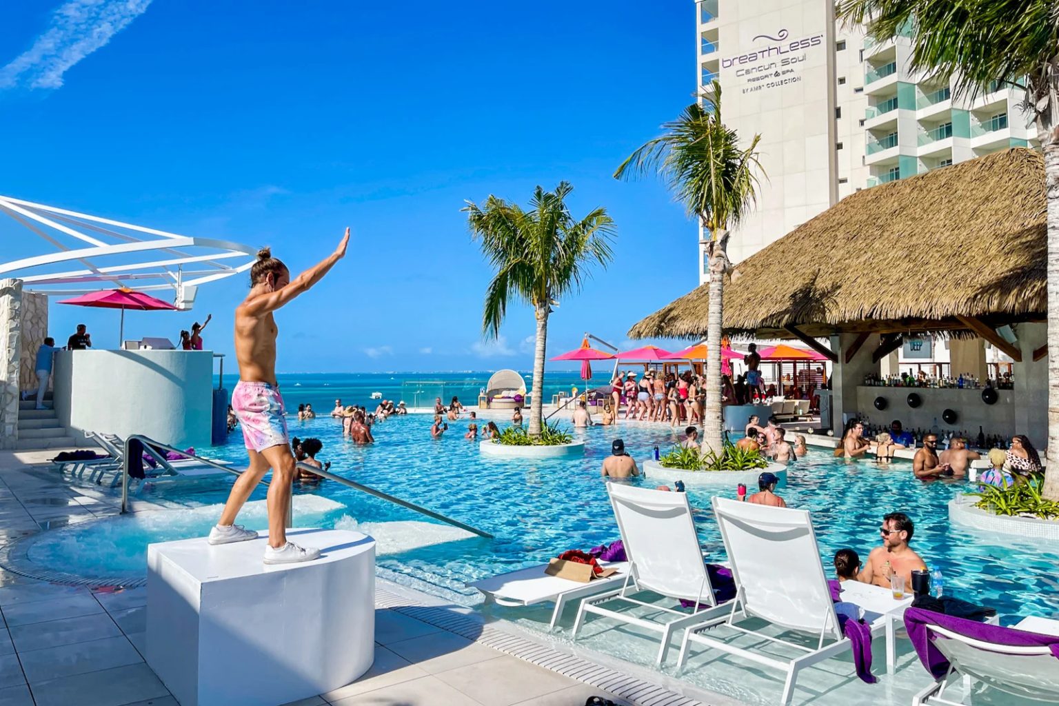Spectacular Rooftop Pool Views From Breathless Cancun Soul Spa Resort ...